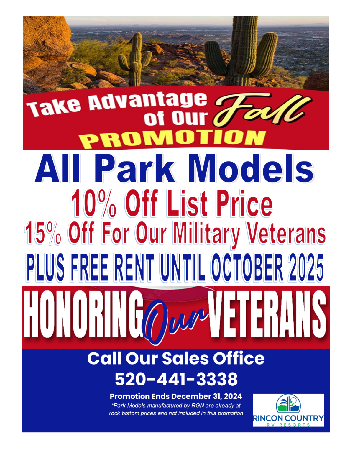 Park Model Home Sales Tucson AZ | Rincon Country RV Resorts